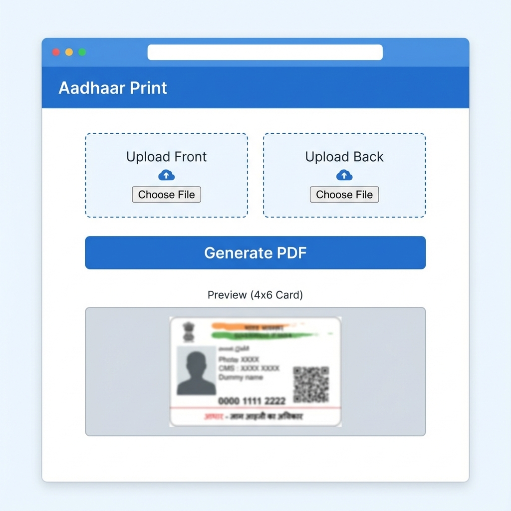 Print Aadhaar Card on 4x6 Paper: The Money-Saving Hack (2026) | DocSet.in